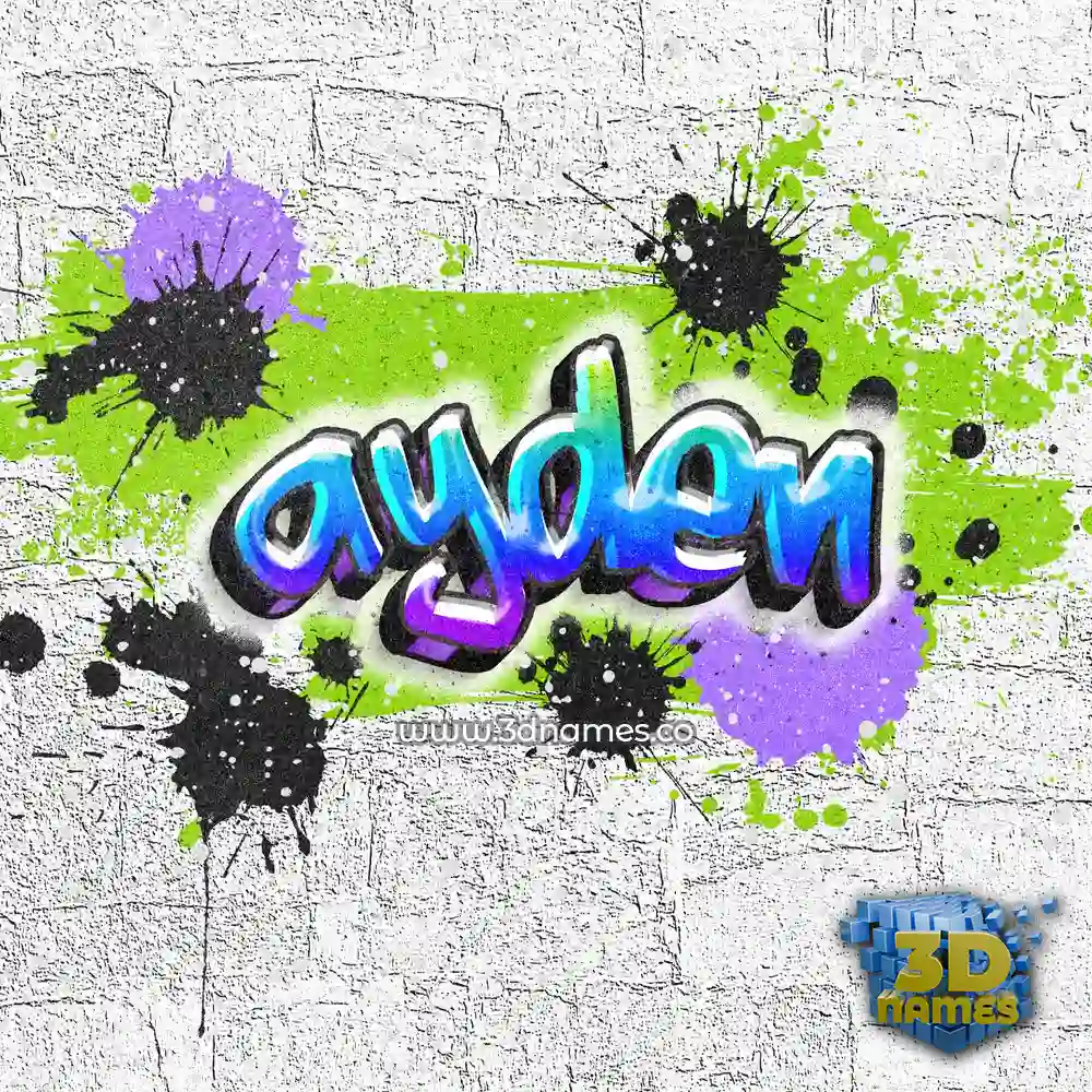 Graffiti Grunge 3D Name Wallpaper for "ayden" | Custom Wallpaper | 3D Names