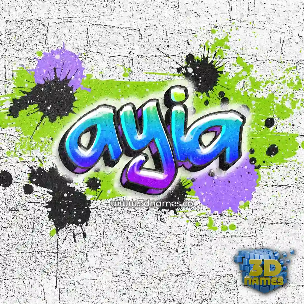 3D Name styles for "ayia" (15)