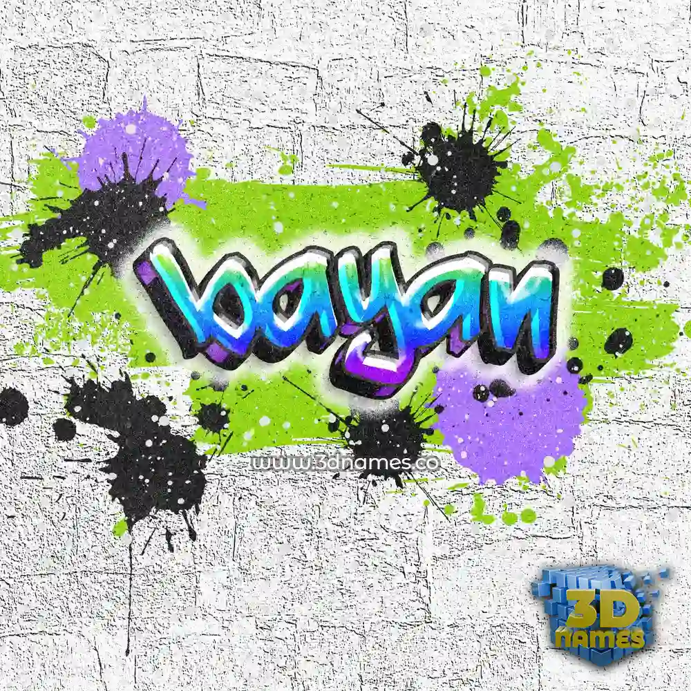 3D Name styles for "bayan" (29)