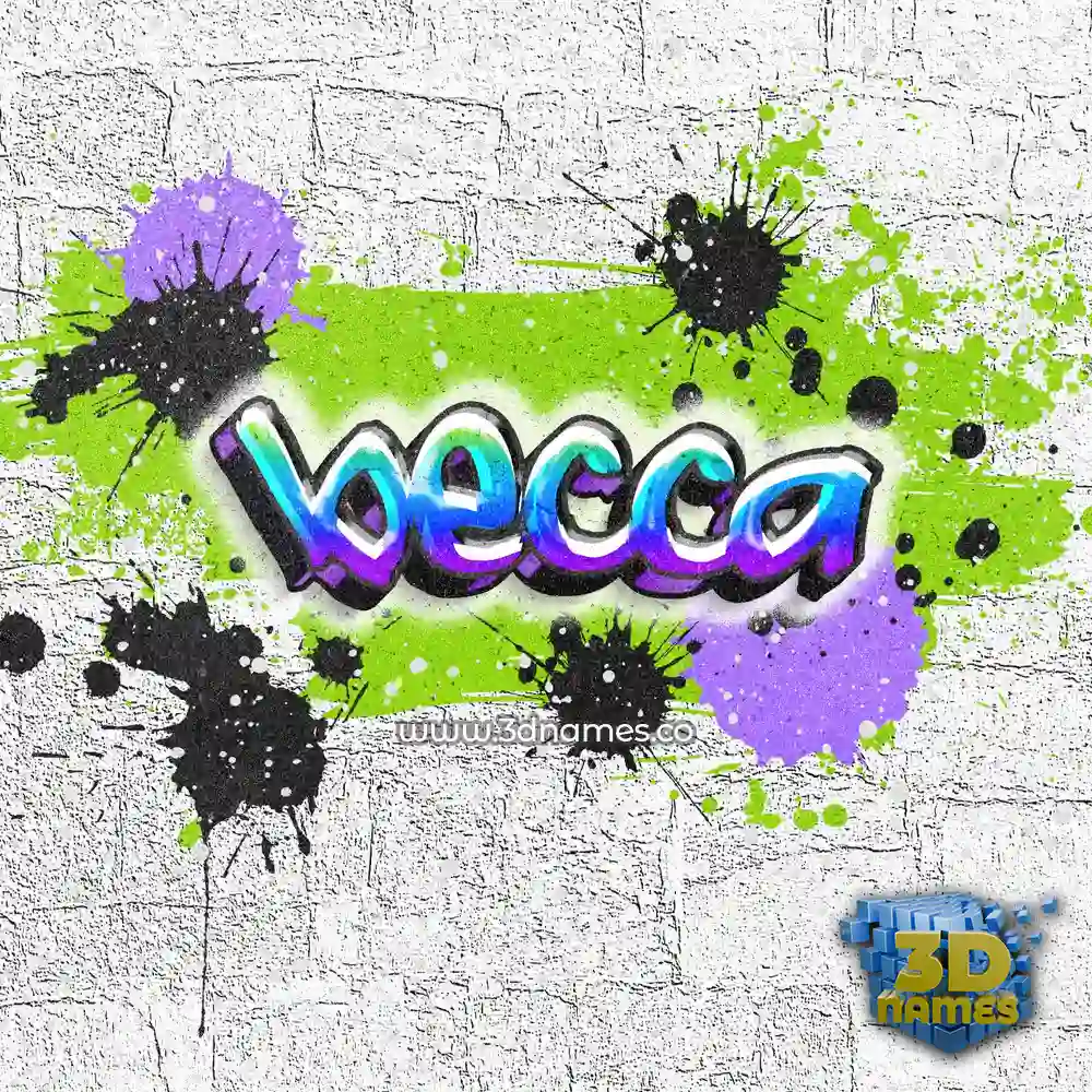 3D Name styles for "becca" (32)