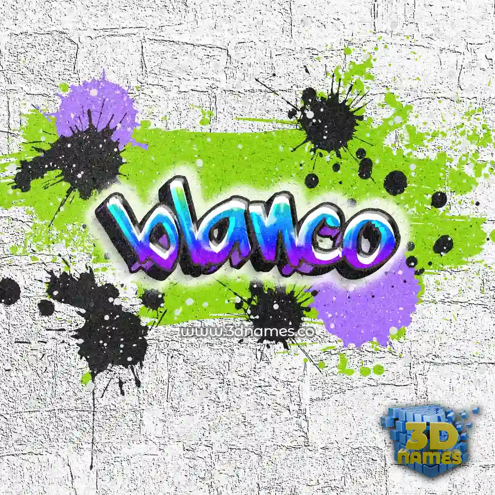 Preview of Graffiti Grunge 3D name for "blanco"