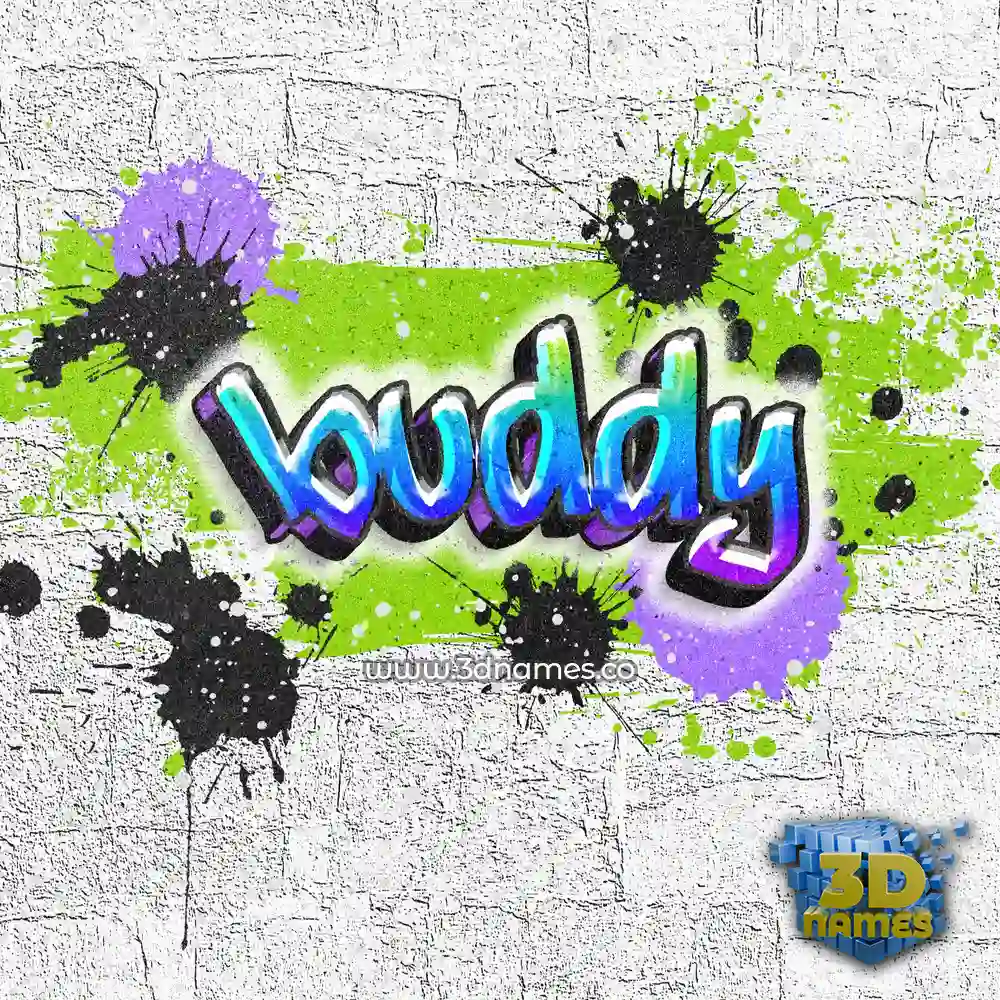 3D Name styles for "buddy" (35)