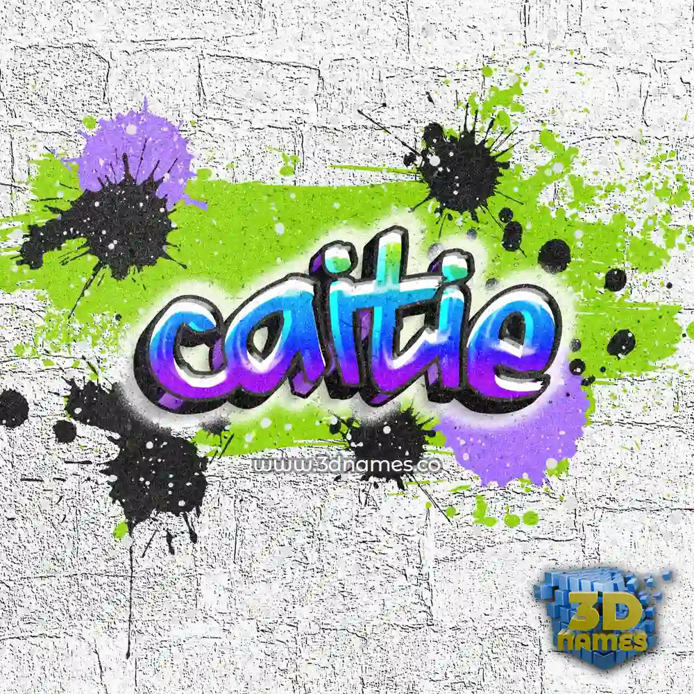 3D Name styles for "caitie" (14)