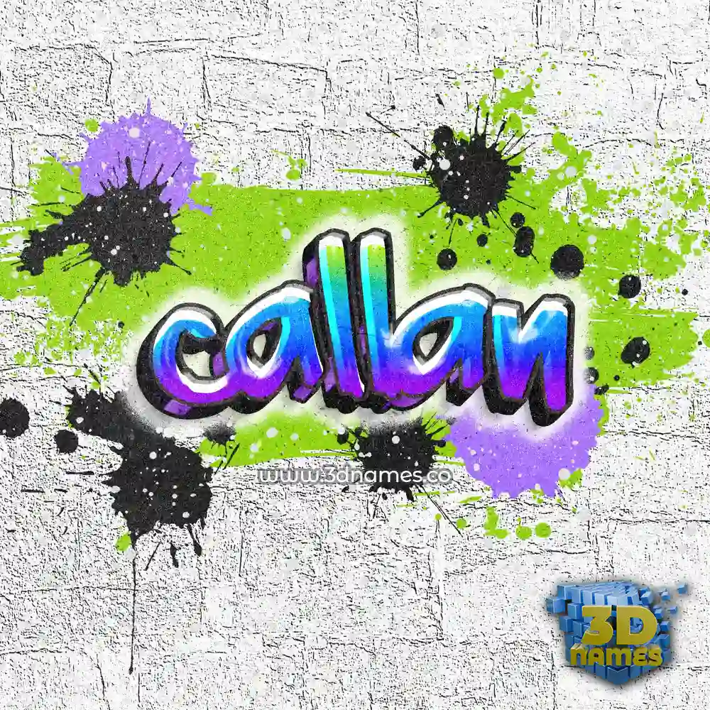 3D Name styles for "callan" (15)