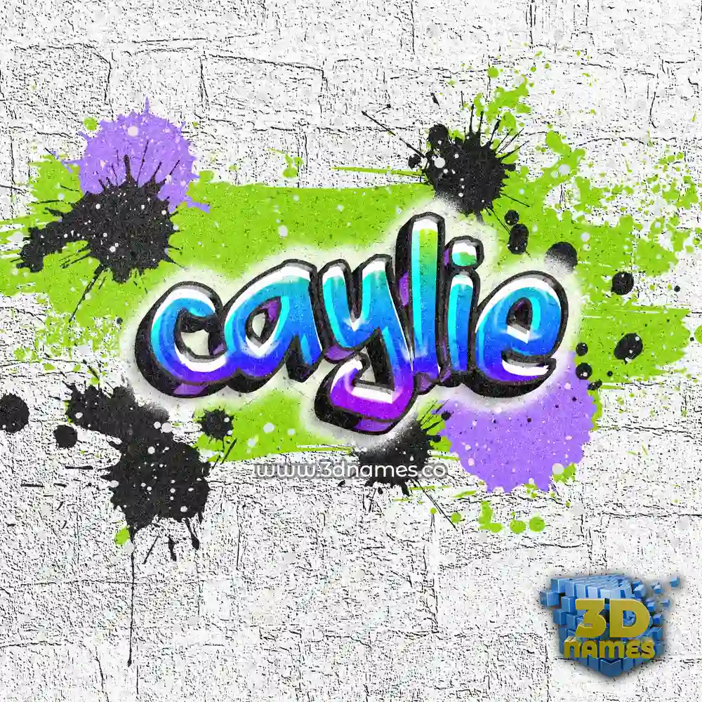 3D Name styles for "caylie" (16)
