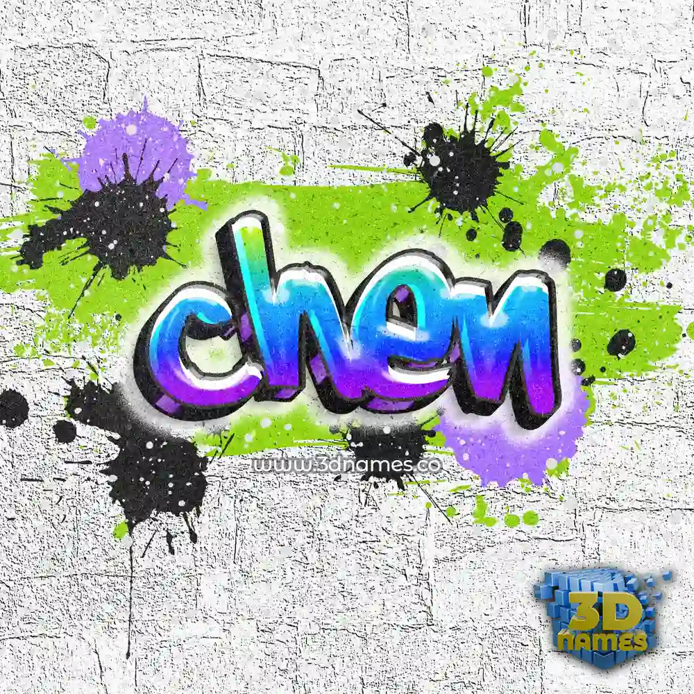 3D Name styles for "chen" (27)