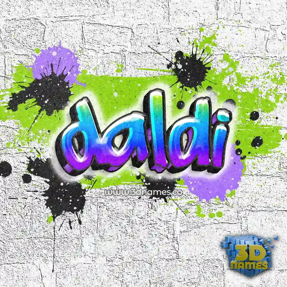 3D Name styles for "daldi" (13)