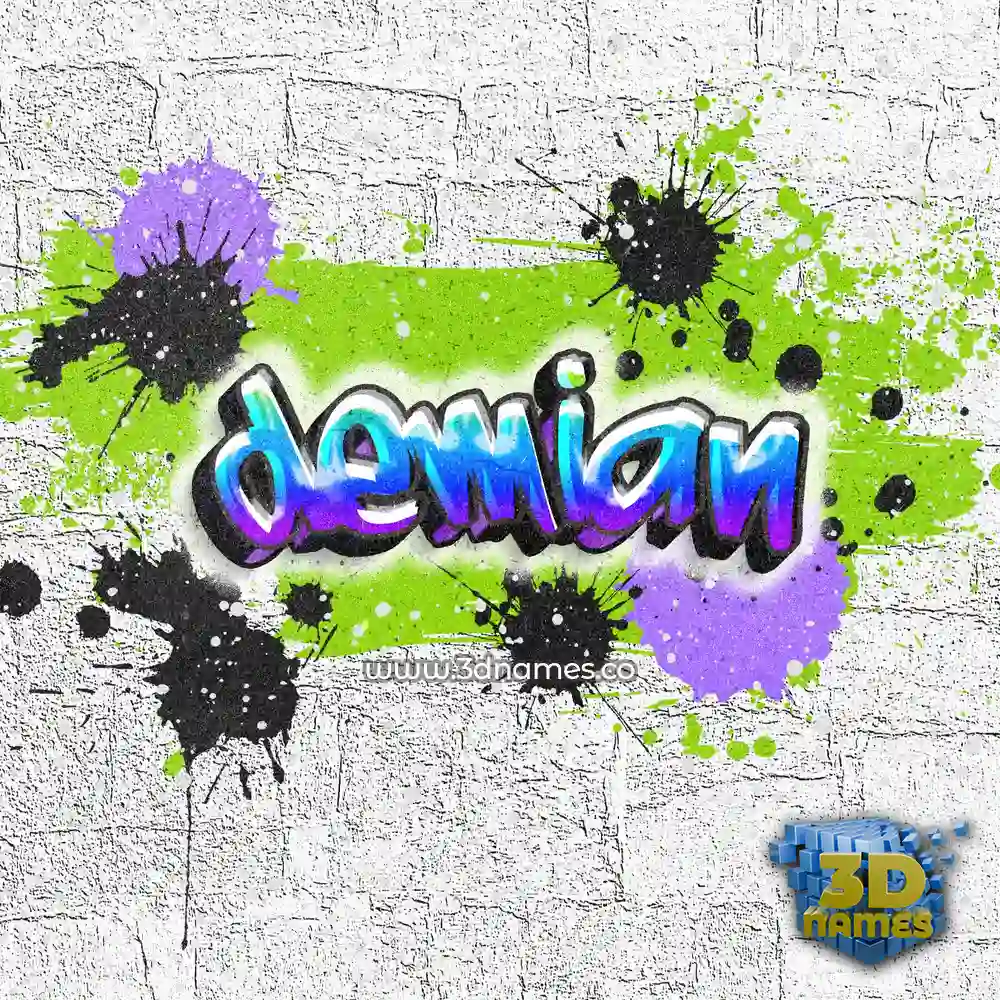 3D Name styles for "demian" (14)
