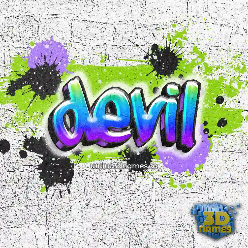 3D Name styles for "devil" (51)