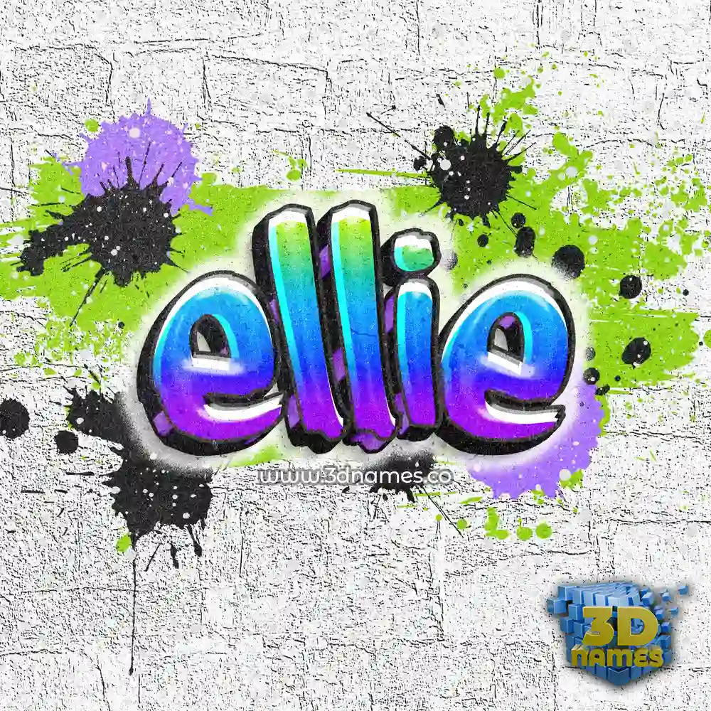 Graffiti Grunge 3D Name Wallpaper for "ellie" | Custom Wallpaper | 3D Names