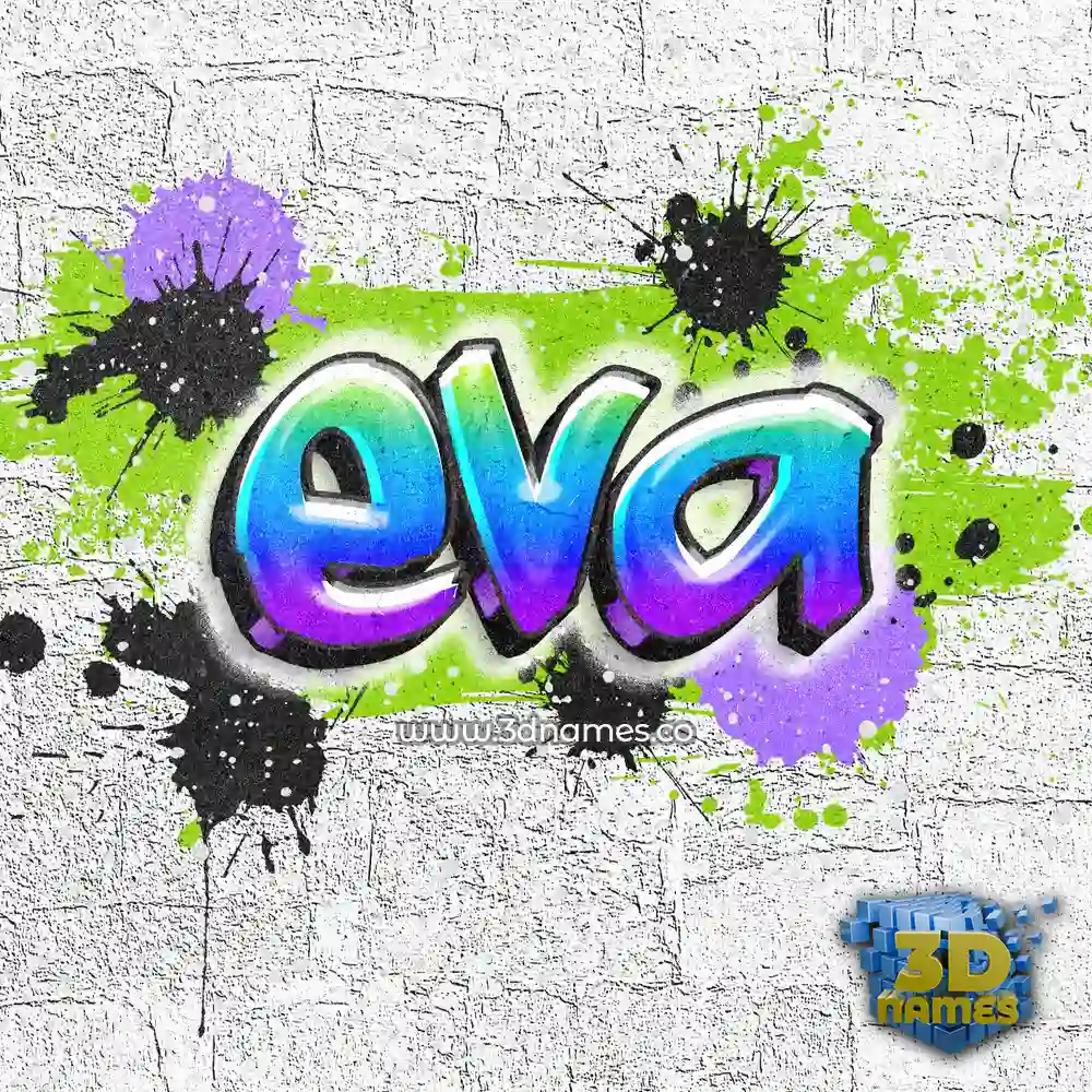 3D Name styles for "eva" (36)