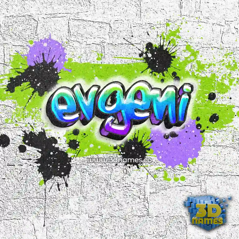 3D Name styles for "evgeni" (14)