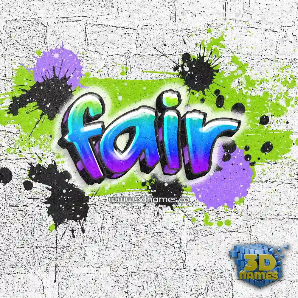 3D Name styles for "fair" (15)