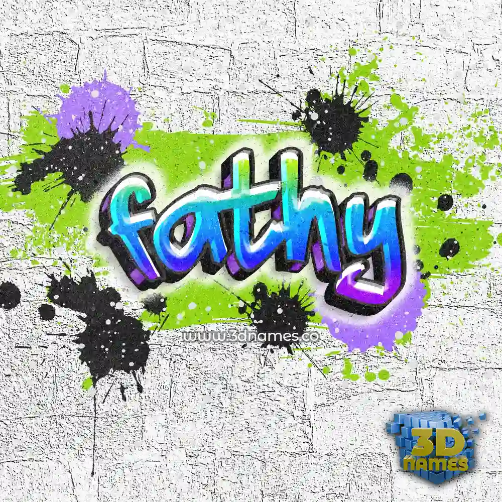 3D Name styles for "fathy" (15)