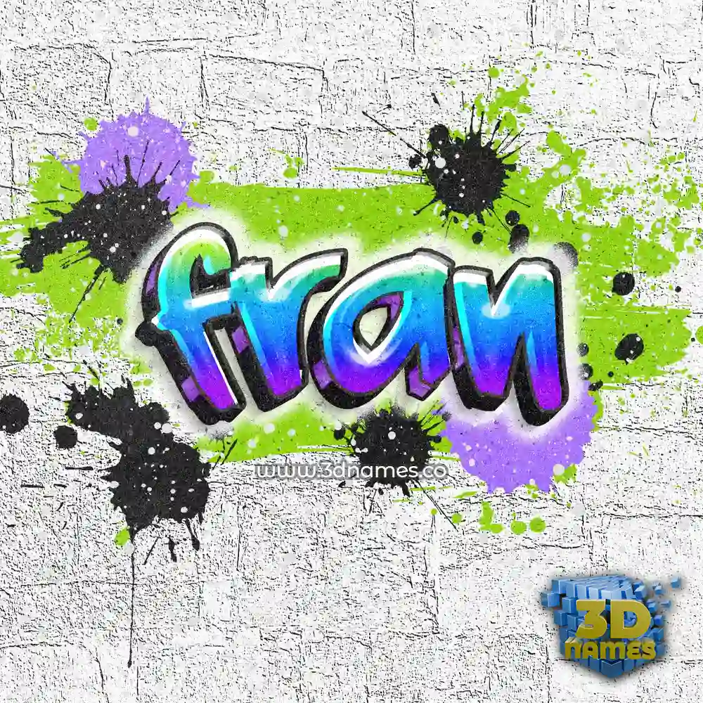 3D Name styles for "fran" (36)