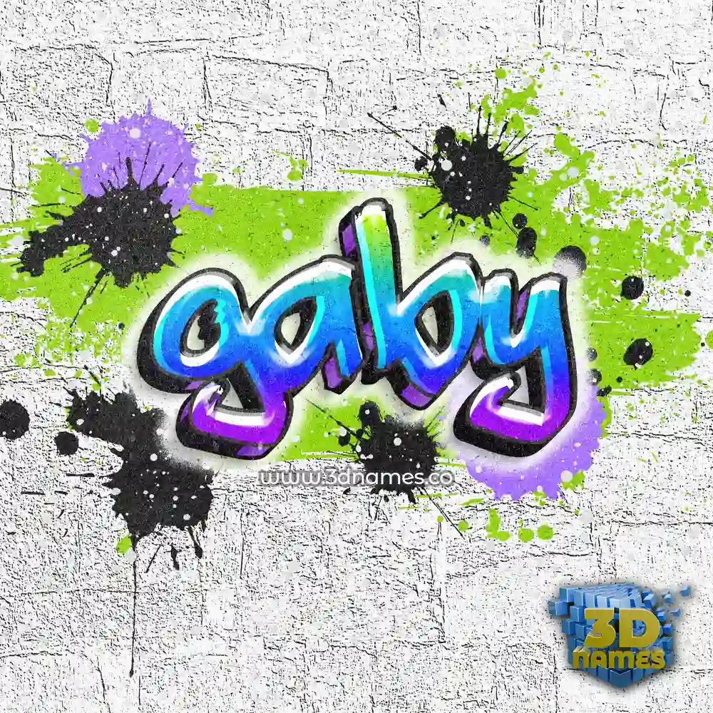 3D Name styles for "gaby" (36)