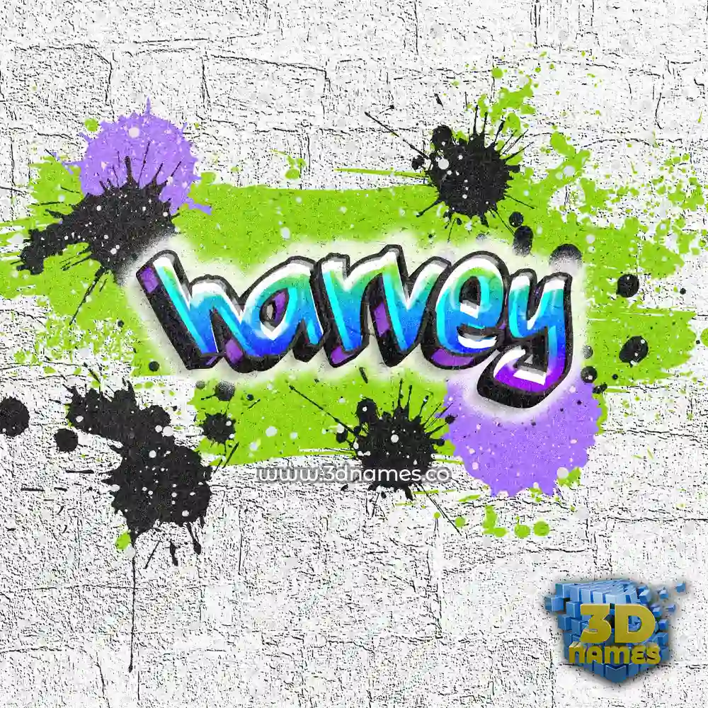 3D Name styles for "harvey" (31)