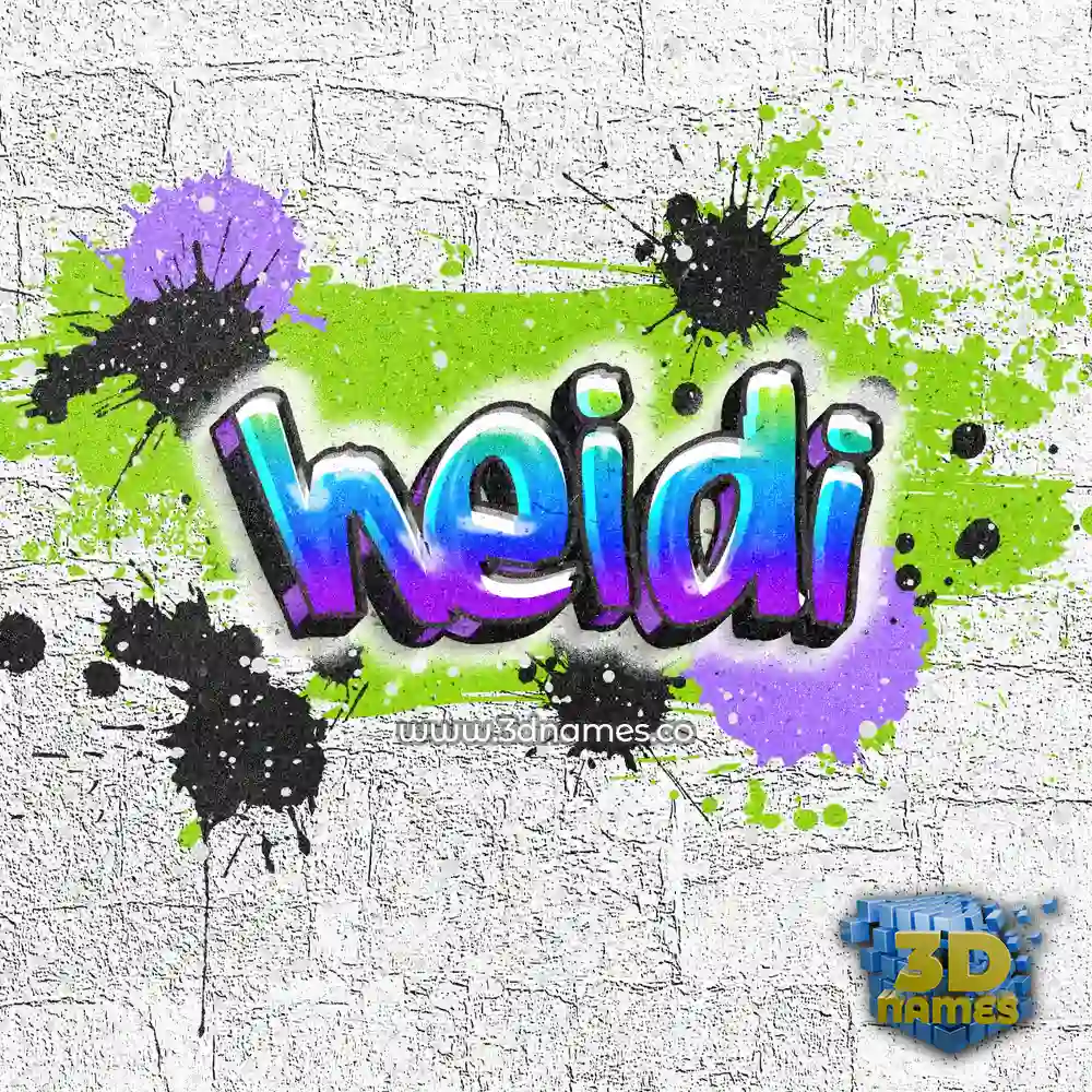 3D Name styles for "heidi" (36)