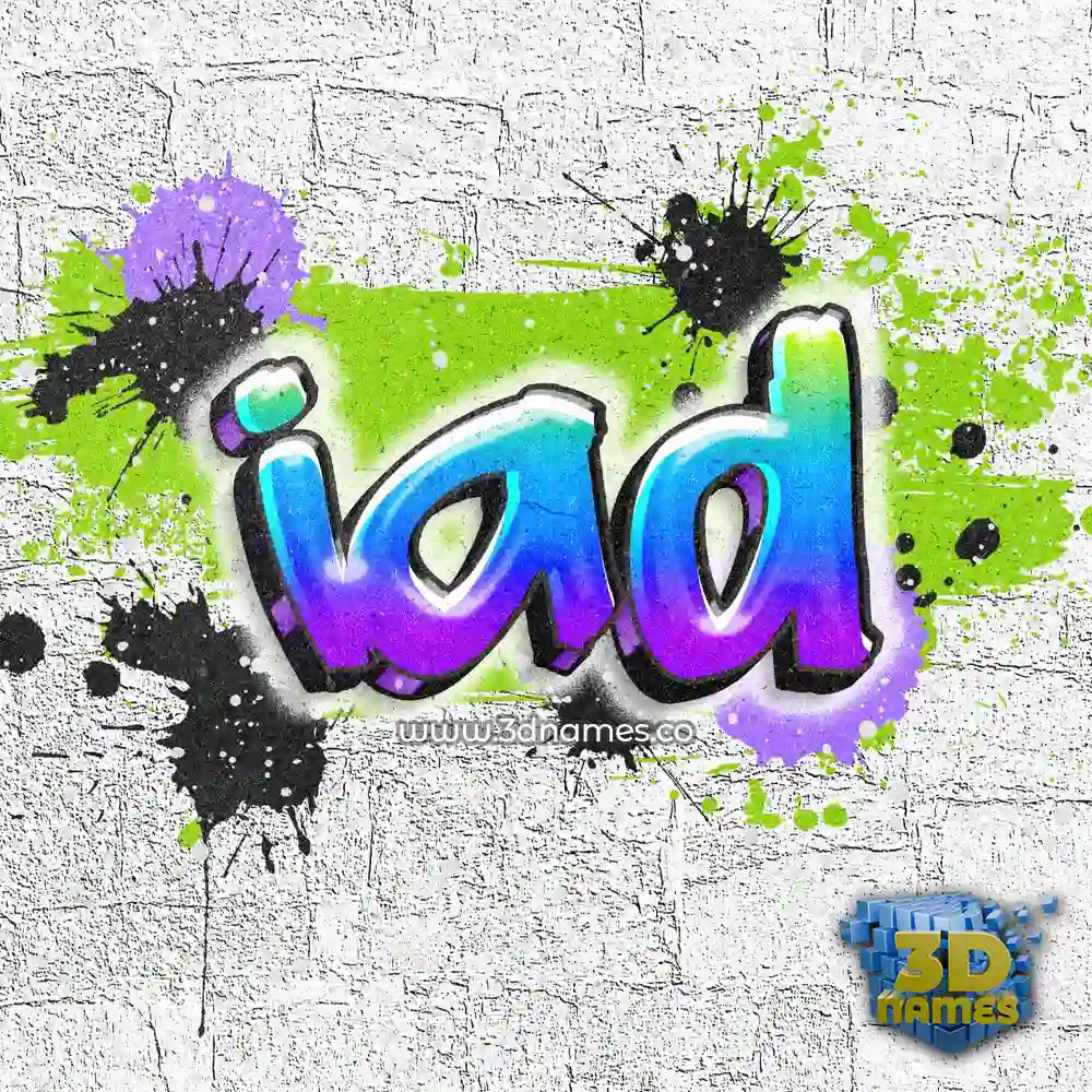 3D Name styles for "iad" (13)