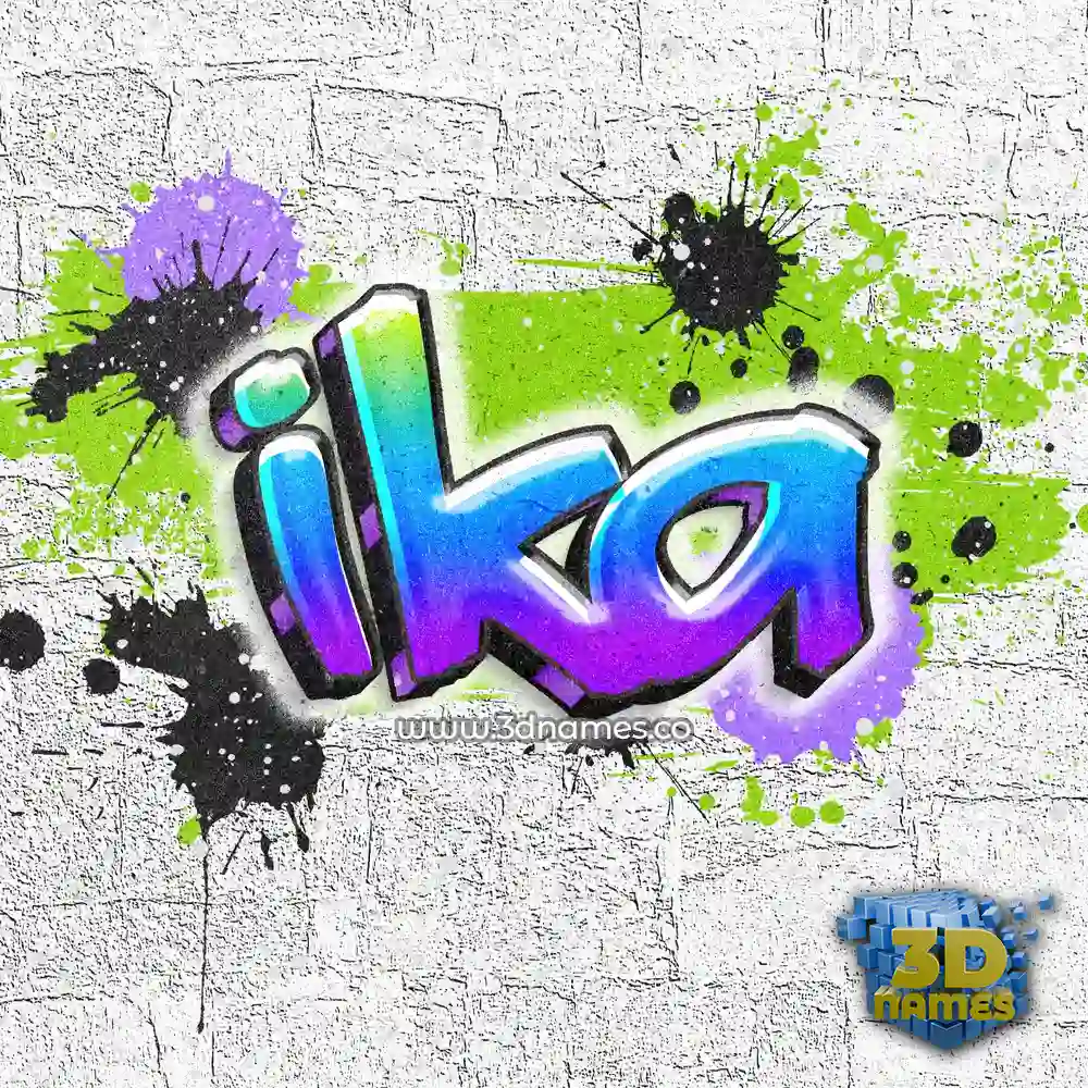 3D Name styles for "ika" (19)