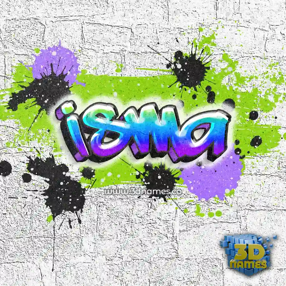 3D Name styles for "isma" (29)