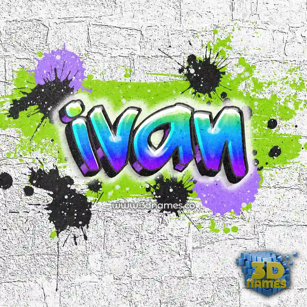 3D Name styles for "ivan" (36)