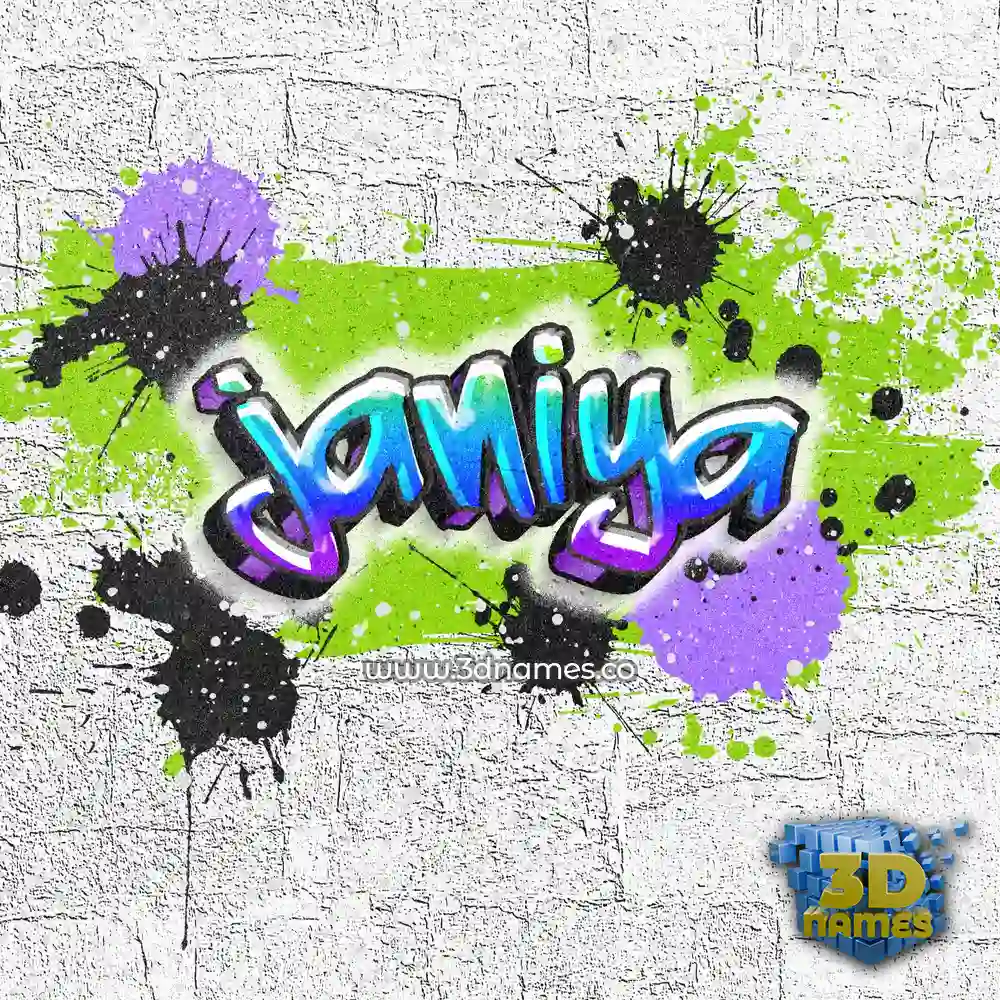 3D Name styles for "janiya" (18)
