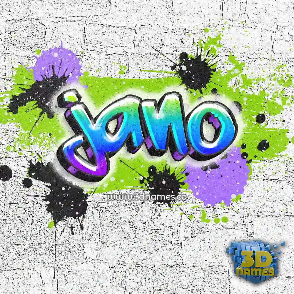 3D Name styles for "jano" (29)