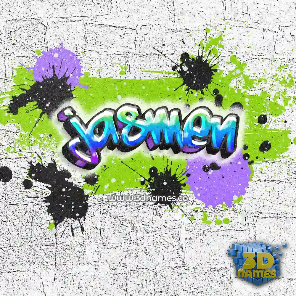 3D Name styles for "jasmen" (16)