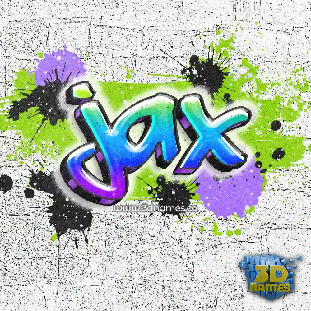 3D Name styles for "jax" (27)
