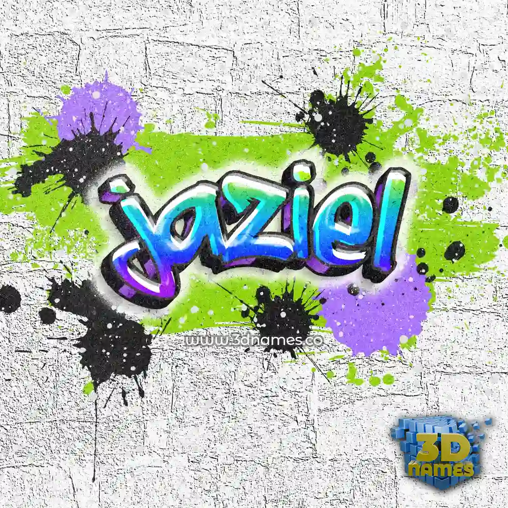 3D Name styles for "jaziel" (17)