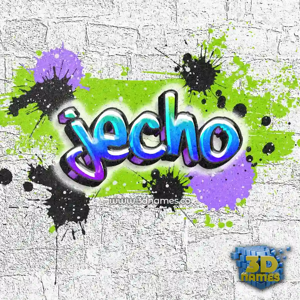 3D Name styles for "jecho" (13)