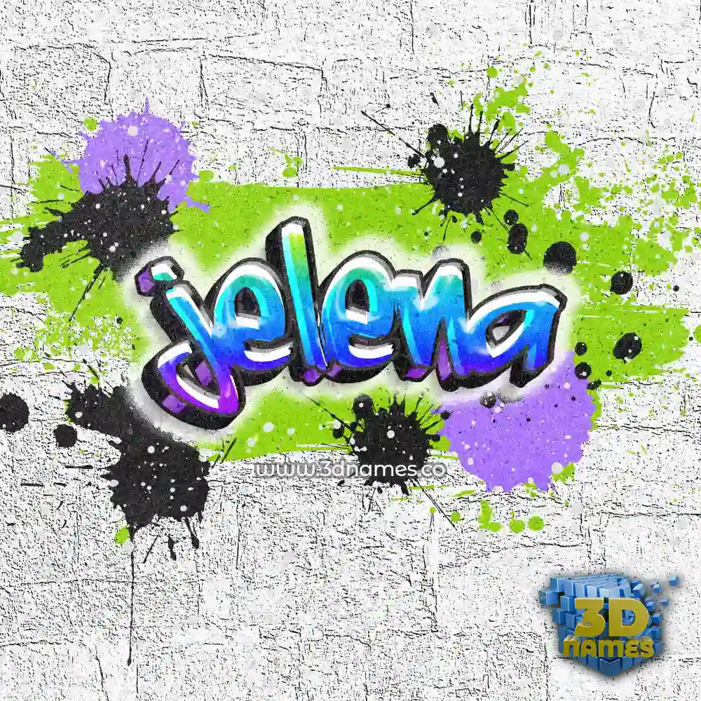 3D Name styles for "jelena" (30)