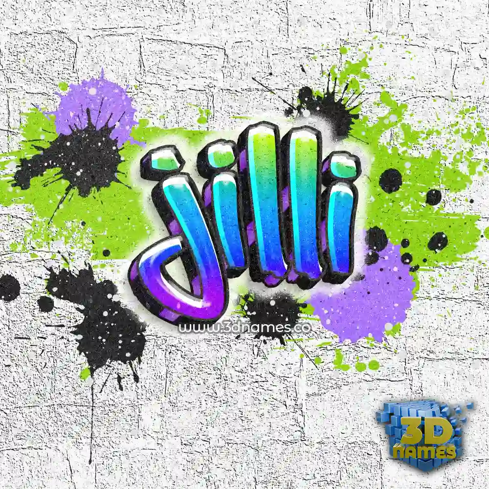 3D Name styles for "jilli" (16)
