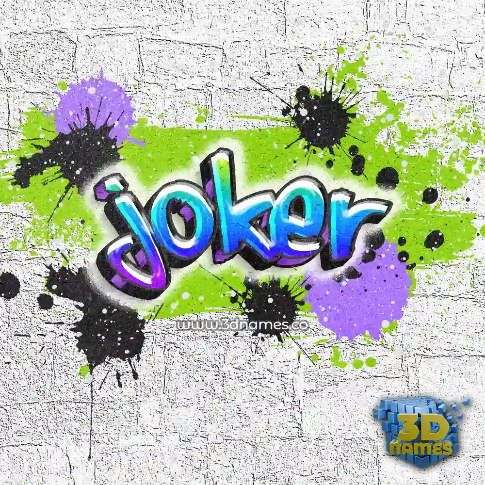 Preview Graffiti Grunge name for "joker"