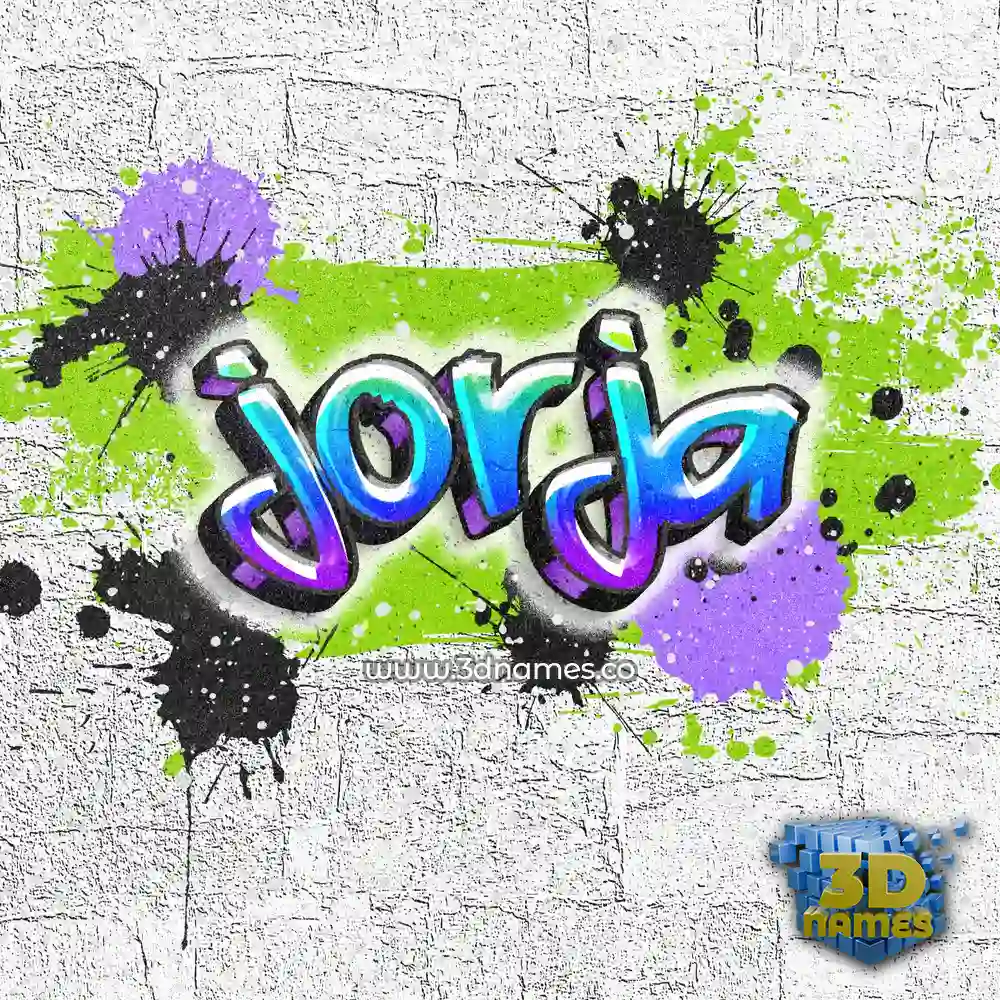 Graffiti Grunge 3D Name Wallpaper for "jorja" | Custom Wallpaper | 3D Names