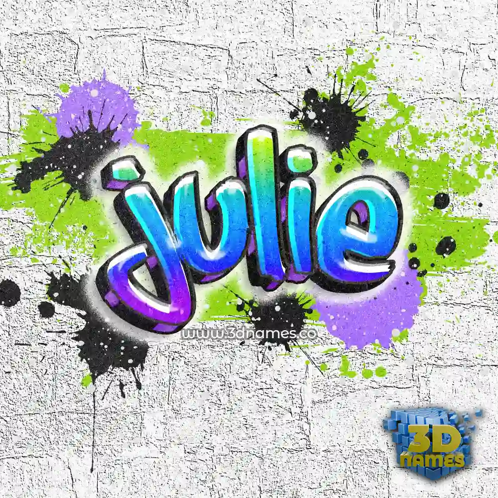 3D Name styles for "julie" (52)