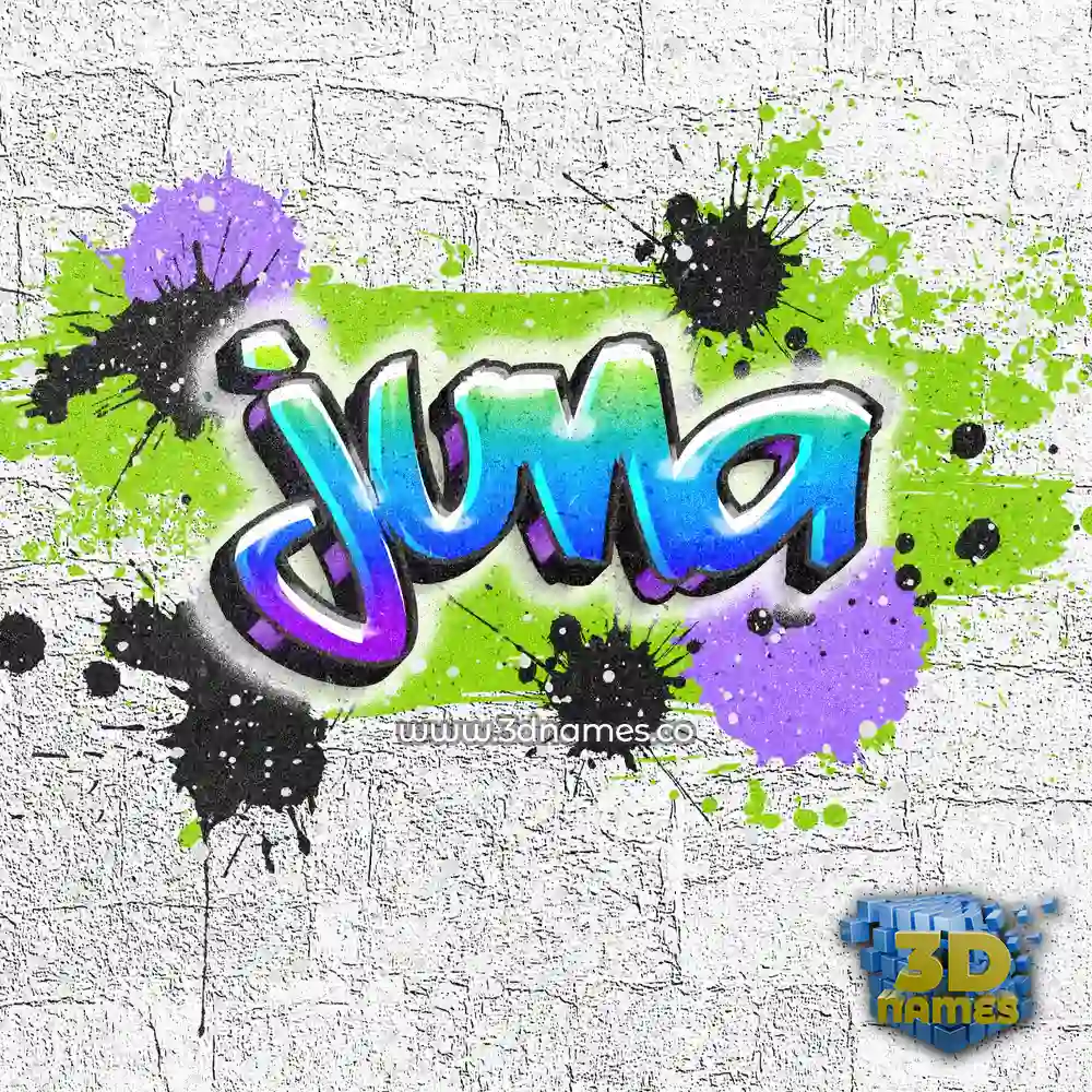 3D Name styles for "juna" (18)