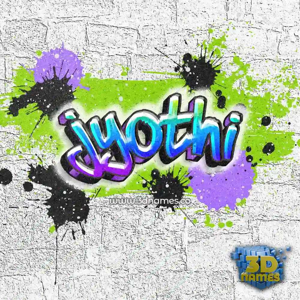 3D Name styles for "jyothi" (25)