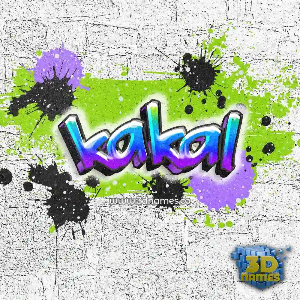 3D Name styles for "kakal" (20)