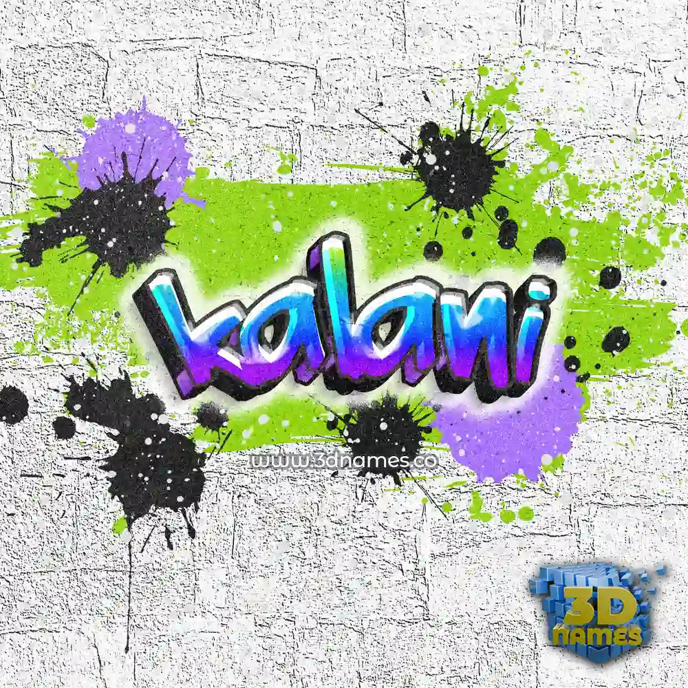 3D Name styles for "kalani" (28)