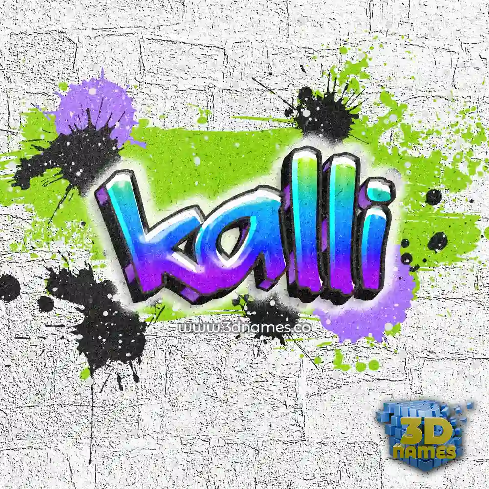 3D Name styles for "kalli" (35)