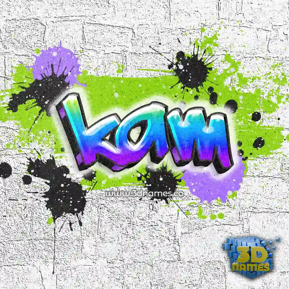 3D Name styles for "kam" (36)