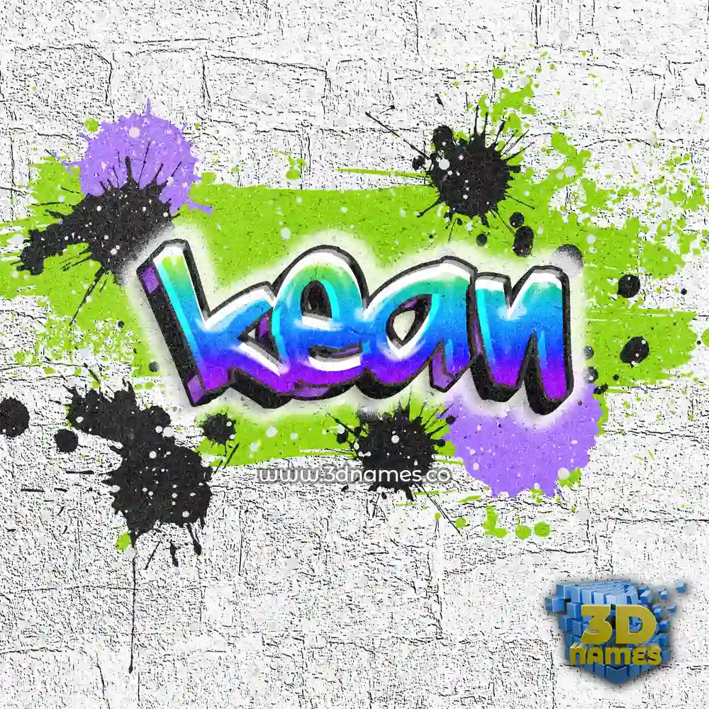 3D Name styles for "kean" (16)