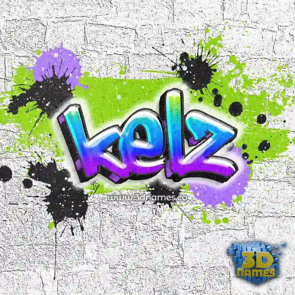 3D Name styles for "kelz" (29)