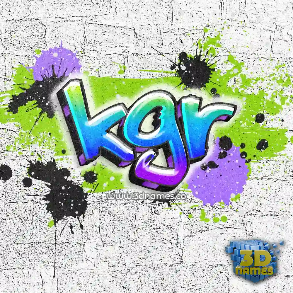 3D Name styles for "kgr" (15)