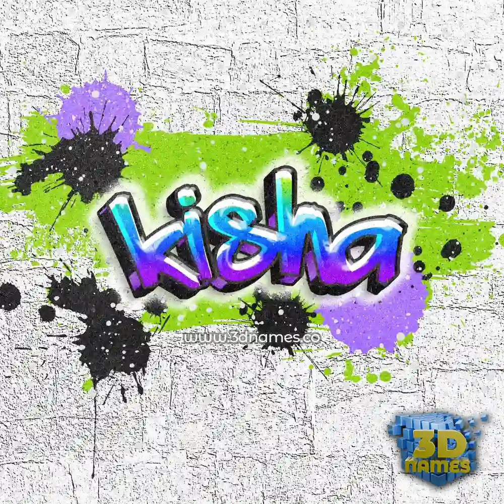 3D Name styles for "kisha" (29)
