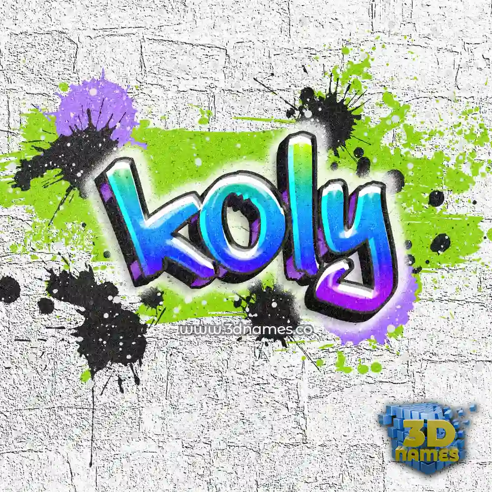 Graffiti Grunge 3D Name Wallpaper for "koly" | Custom Wallpaper | 3D Names