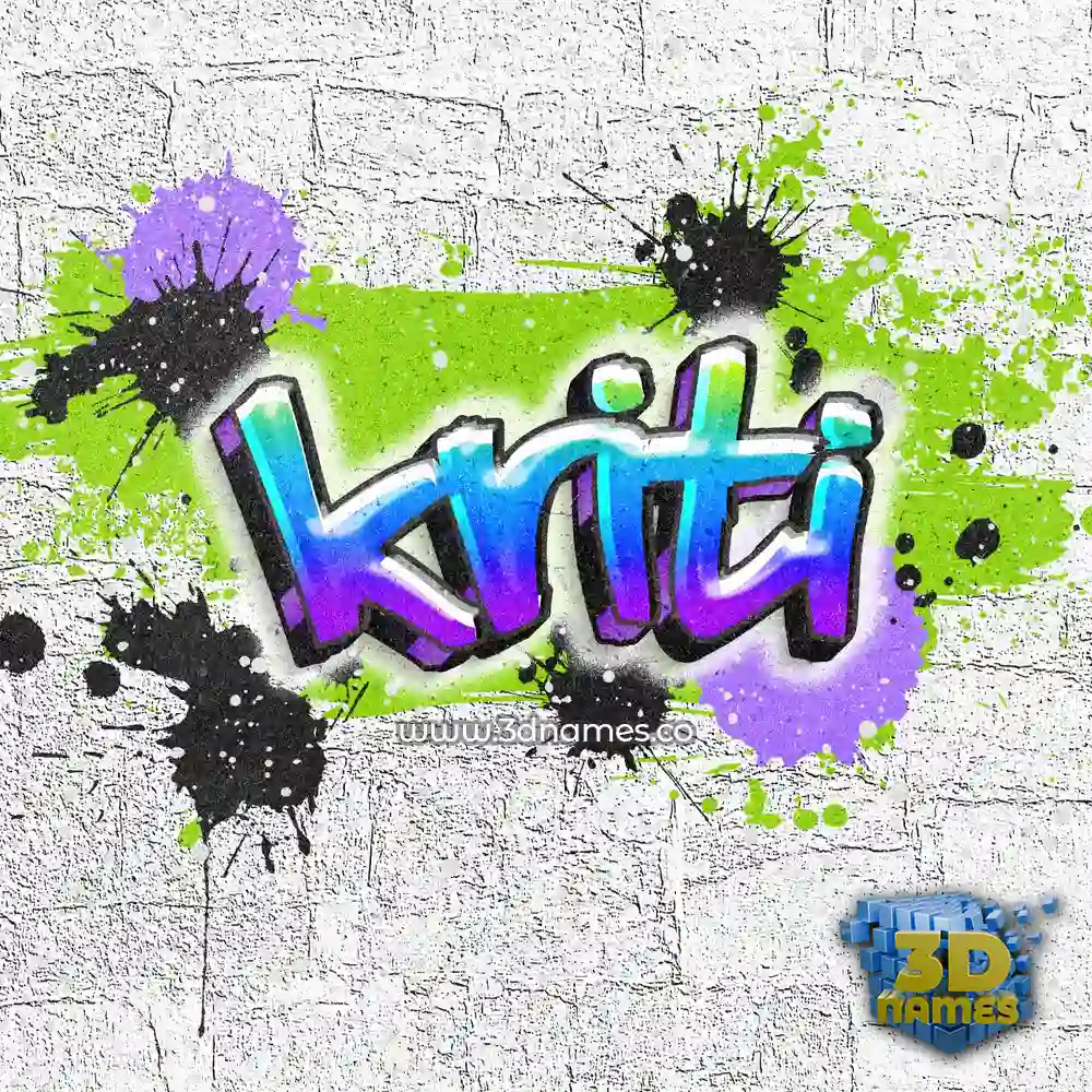 3D Name styles for "kriti" (36)