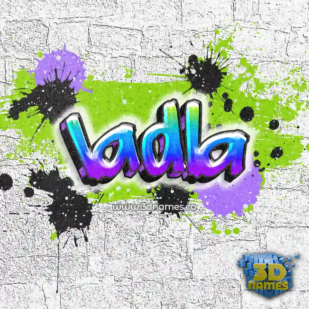 3D Name styles for "ladla" (20)
